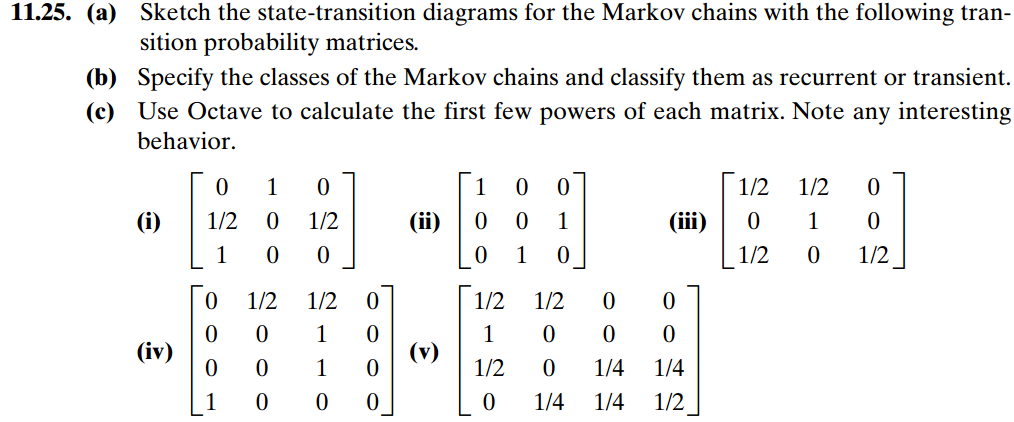 Solved Sketch the state-transition diagrams for the Markov | Chegg.com