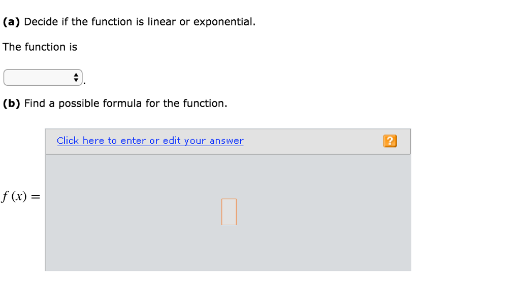 Solved The table below contains values from an exponential | Chegg.com