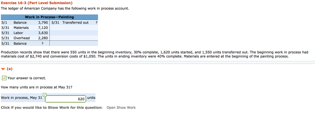 Solved Exercise 16-3 (Part Level Submission) The ledger of | Chegg.com