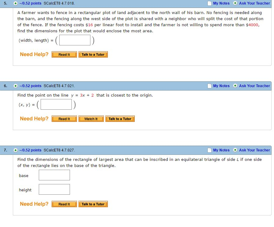 Solved A farmer wants to fence in a rectangular plot of land | Chegg.com
