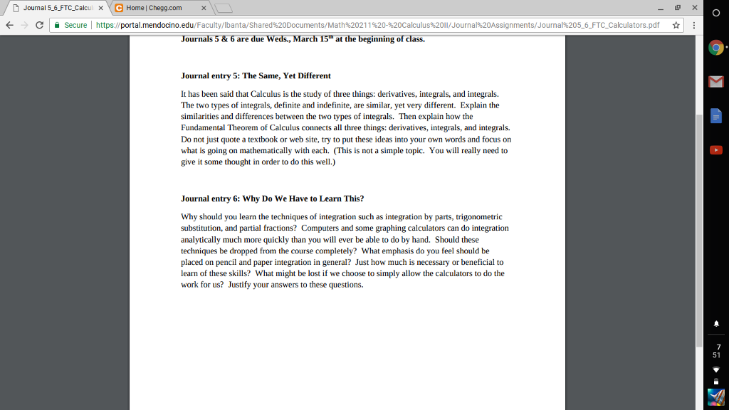 Solved D Journal 5.6_FTC calcul x C Home l chegg.com x C | Chegg.com