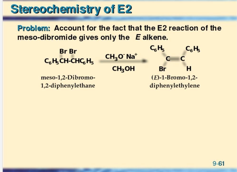 Solved Stereochemistry of E2 Problem: Account for the fact | Chegg.com