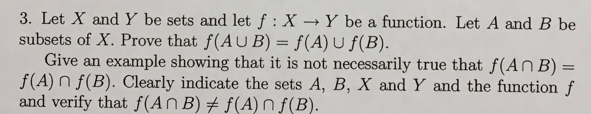 Solved Let X and Y be sets and let f: X rightarrow Y be a | Chegg.com