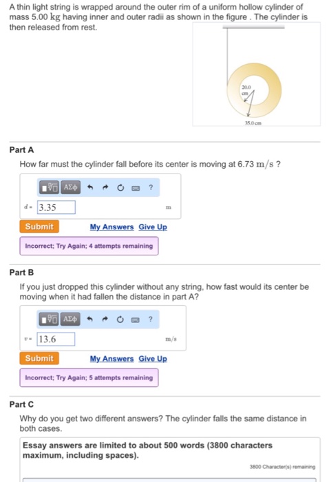 Solved A thin light string is wrapped around the outer rim | Chegg.com