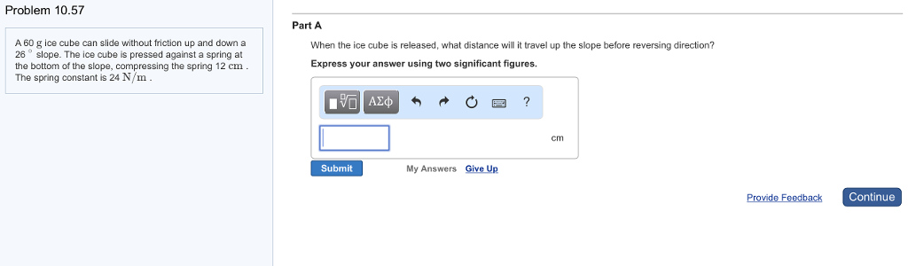 Solved A 60 g ice cube can slide without friction up and | Chegg.com