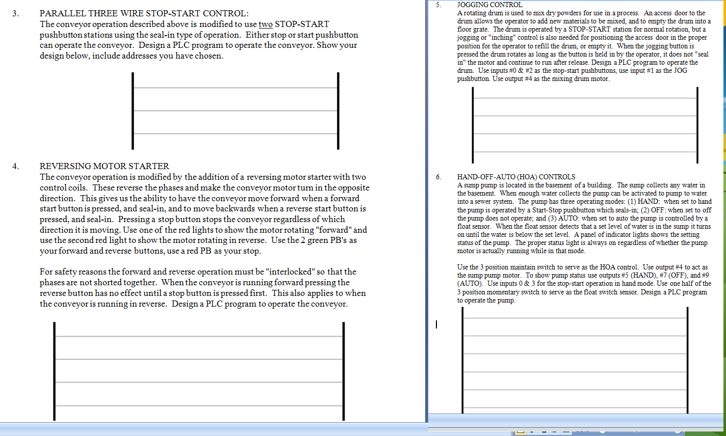 Solved DIfficulties with solving these PLC problems. | Chegg.com