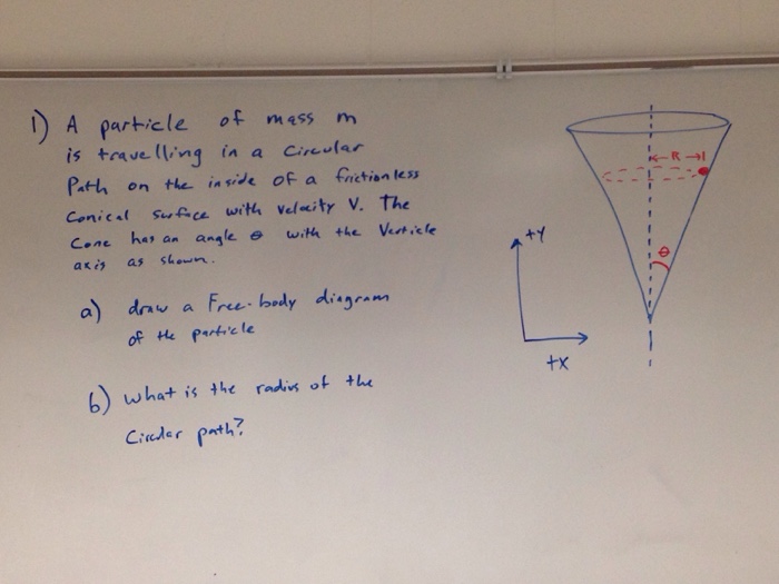 Solved A particle of mass m is travelling in a circular path | Chegg.com