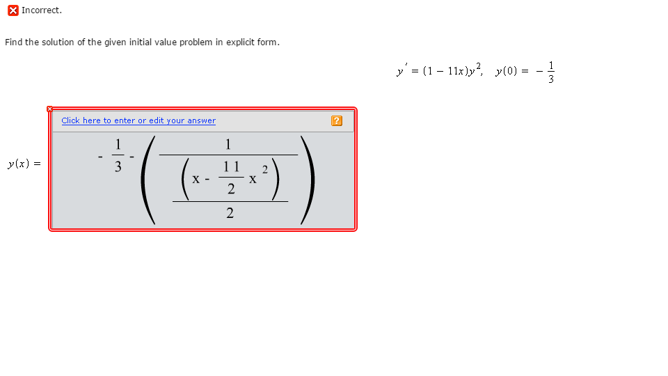 Solved Find The Solution Of The Given Initial Value Problem