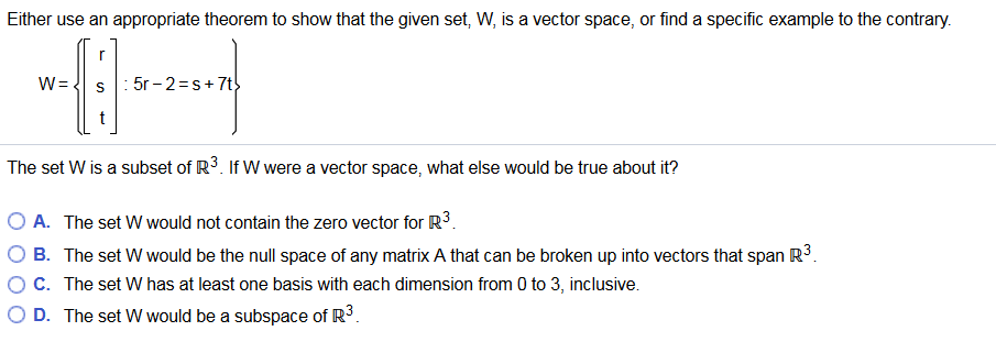 Solved Either use an appropriate theorem to show that the | Chegg.com