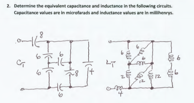 Solved Determine the equivalent capacitance and inductance | Chegg.com