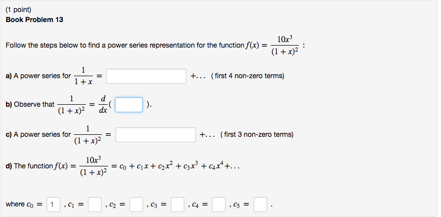 Solved Follow the steps below to find a power series | Chegg.com