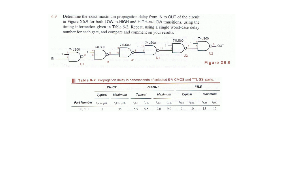 Solved 6.9 Determine the exact maximum propagation delay | Chegg.com