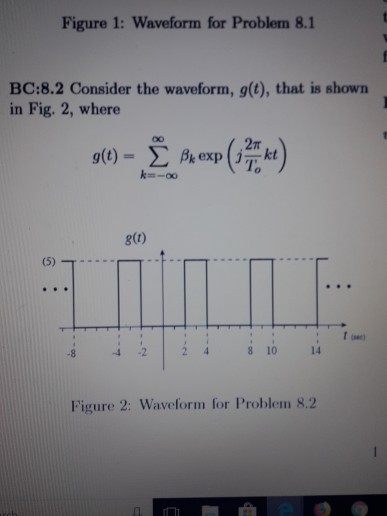 Solved Figure 1: Waveform for Problem 8.1 BC:8.2 Consider | Chegg.com