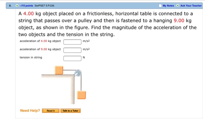Solved A 4.00 kg object placed on a frictionless, horizontal | Chegg.com