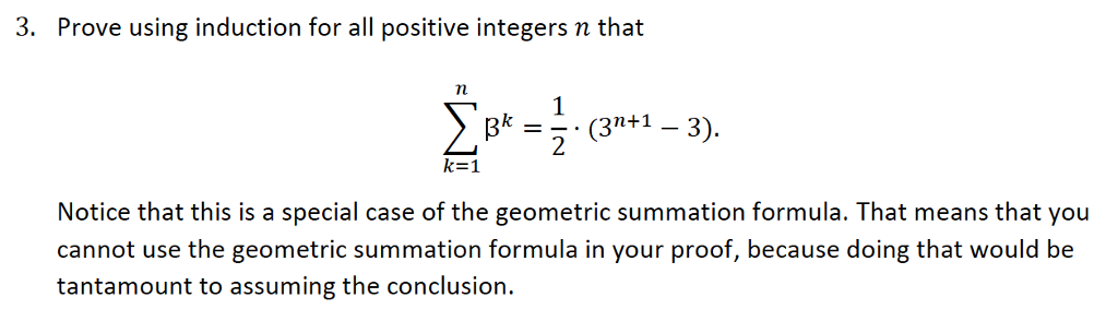 Solved 3. Prove using induction for all positive integers n | Chegg.com