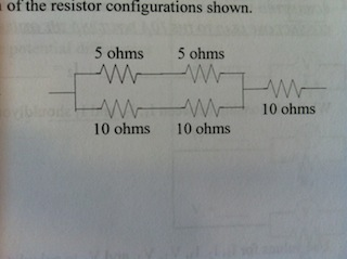 Solved of the resistor configurations shown. | Chegg.com