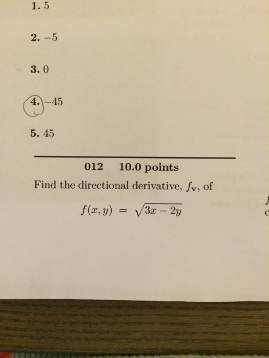 Solved Directional derivative Multivariable calculus1.5 2.-5 | Chegg.com