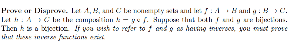 Solved Prove or Disprove. Let A, B, and C be nonempty sets | Chegg.com