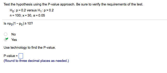 Solved What is the P value and how do you find it? | Chegg.com