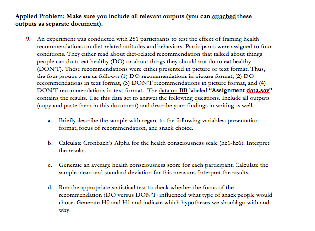 Applied Problem: Make sure you include all relevant | Chegg.com