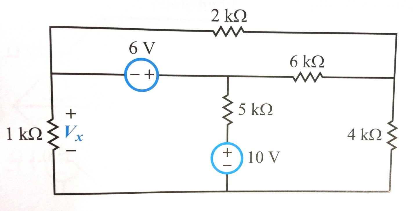 Solved Use NODAL ANALYSIS to find the voltage Vx (Hint: This | Chegg.com