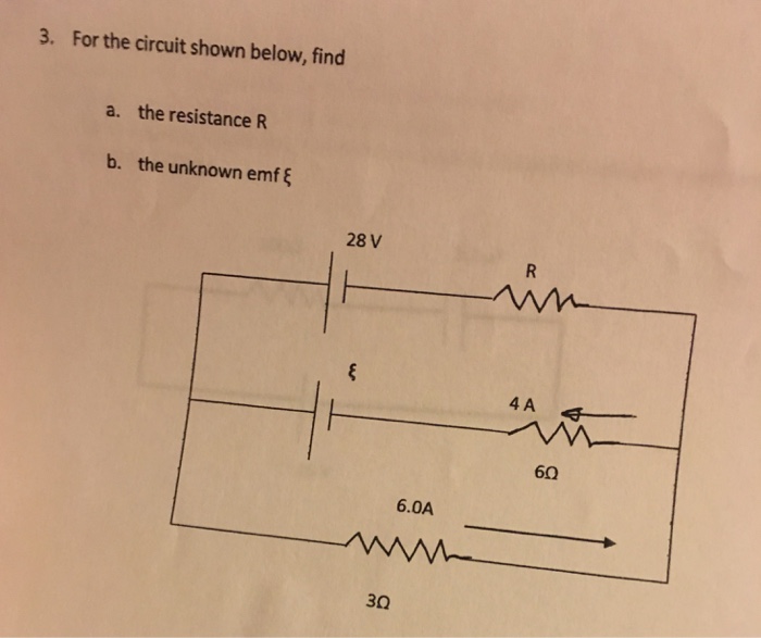 Solved For the circuit shown below, find the resistance R | Chegg.com