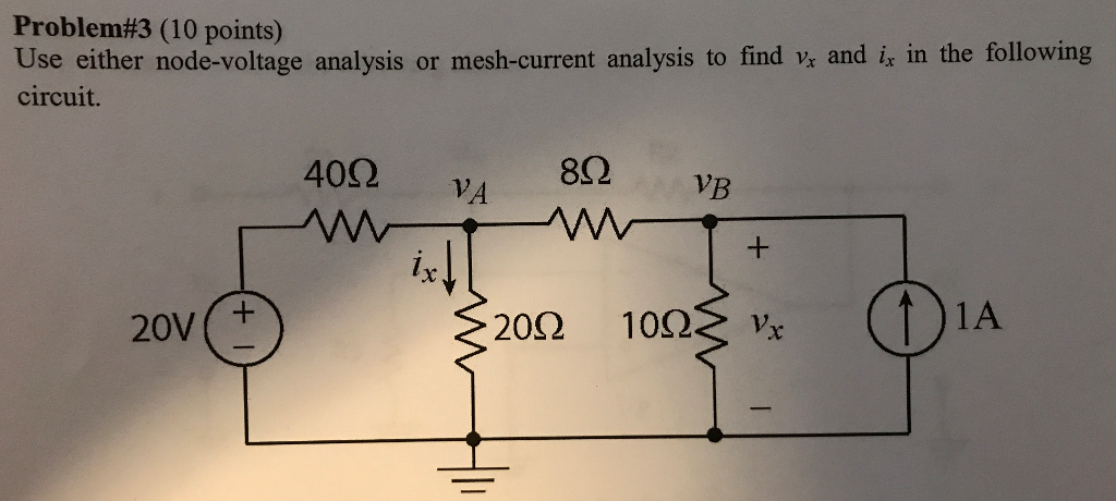 Solved Use either node-voltage analysis or mesh-current | Chegg.com