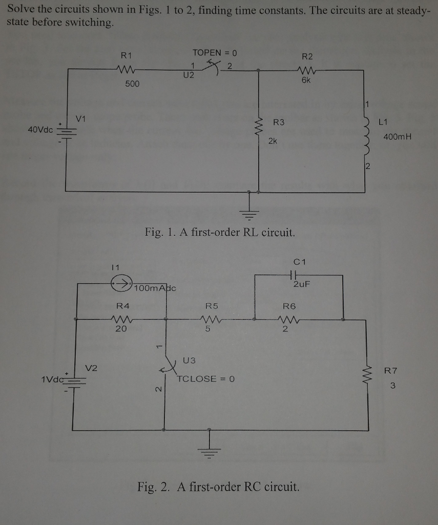 Solved Solve the circuits shown in Figs. 1 to 2, finding | Chegg.com