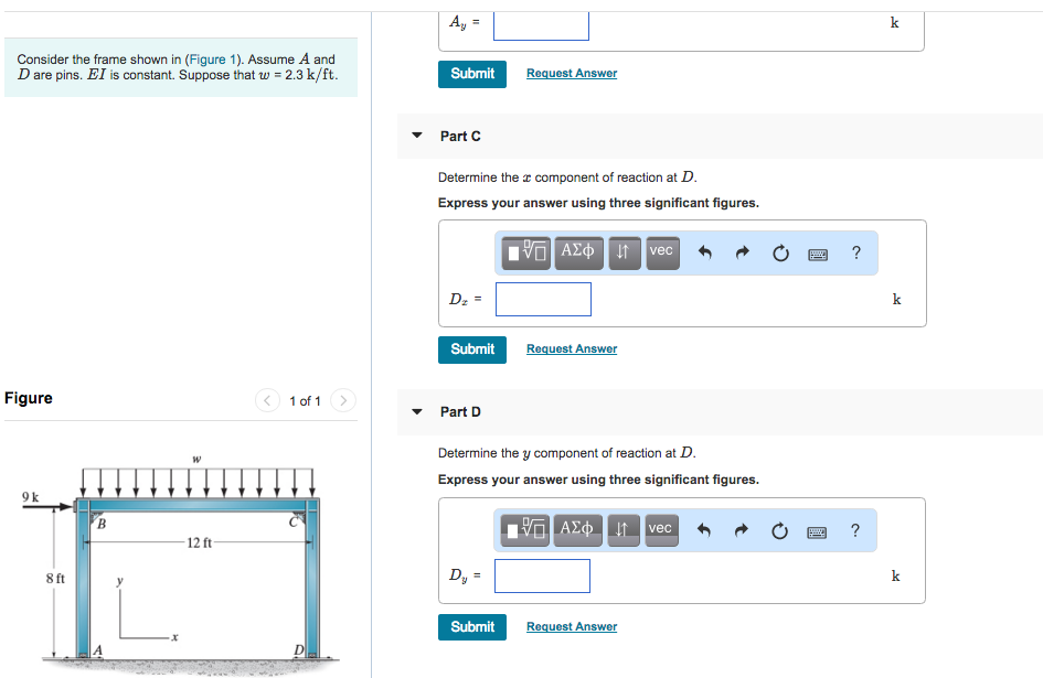 Solved Consider the frame shown in (Figure 1). Assume A and | Chegg.com