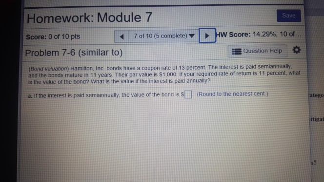 Solved Save Homework Module 7 Wscore 14 29 10o 7 Of 10