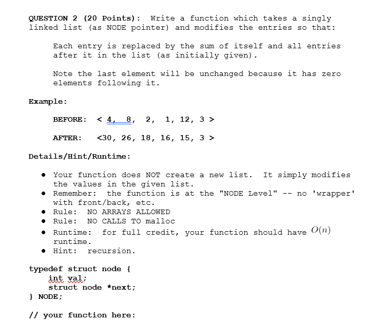 Solved Question 2 20 Points Write A Function Which Takes A 