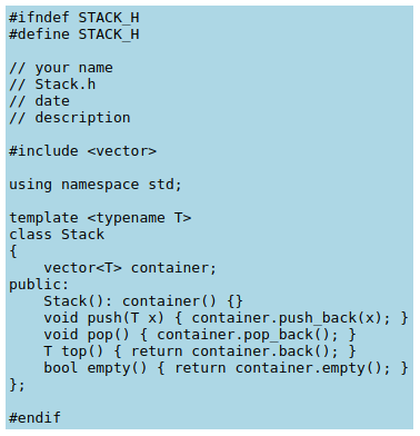 Solved #ifndef STACK H #define STACK H /1 your name // | Chegg.com