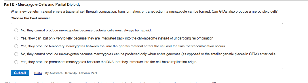 Solved Merozygote Cells and Partial Diploidy When new | Chegg.com