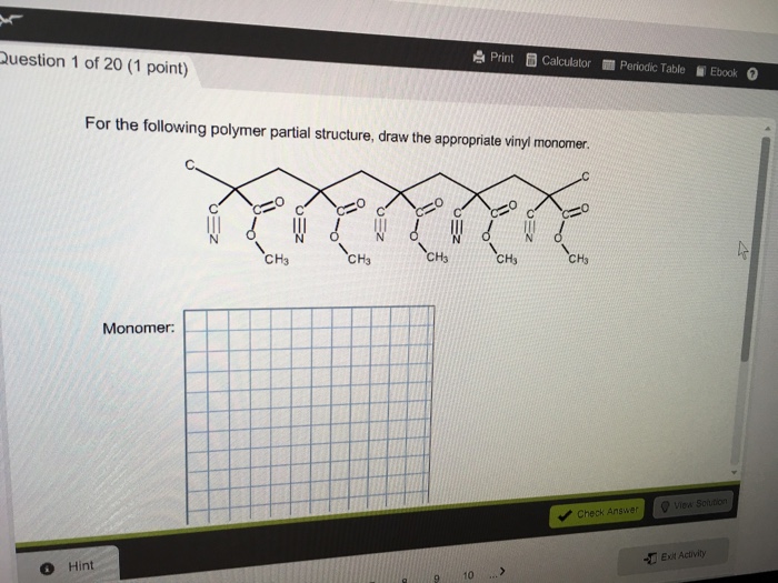 Solved For the following polymer partial structure draw the | Chegg.com