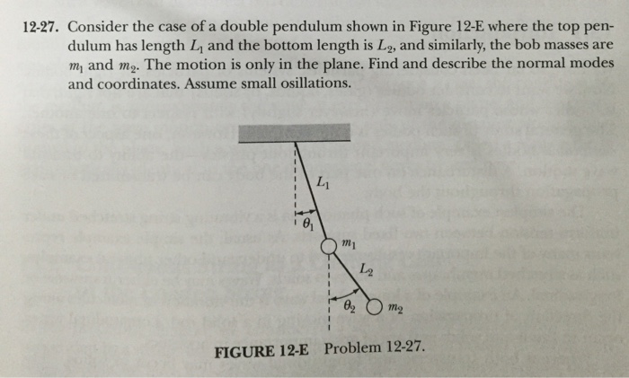 Solved Consider the case of a double pendulum shown in | Chegg.com