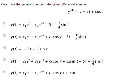Solved Determine the general solution of the given | Chegg.com