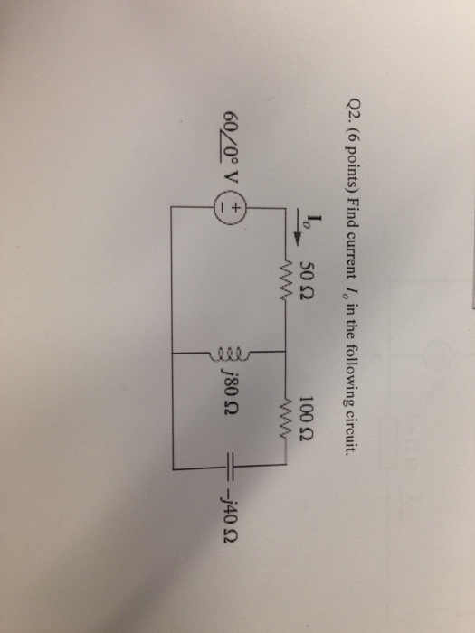 Solved Find current l_0 in the following circuit. | Chegg.com