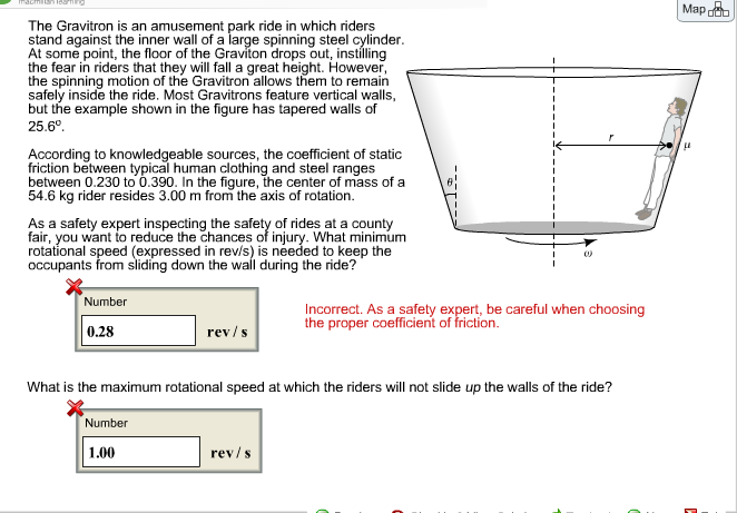 Solved The Gravitron is an amusement park ride in which | Chegg.com