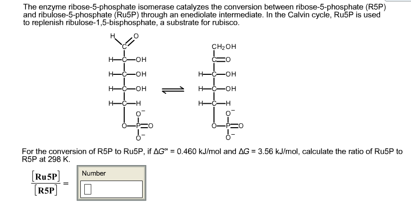 Solved The enzyme ribose-5-phosphate isomerase catalyzes the | Chegg.com