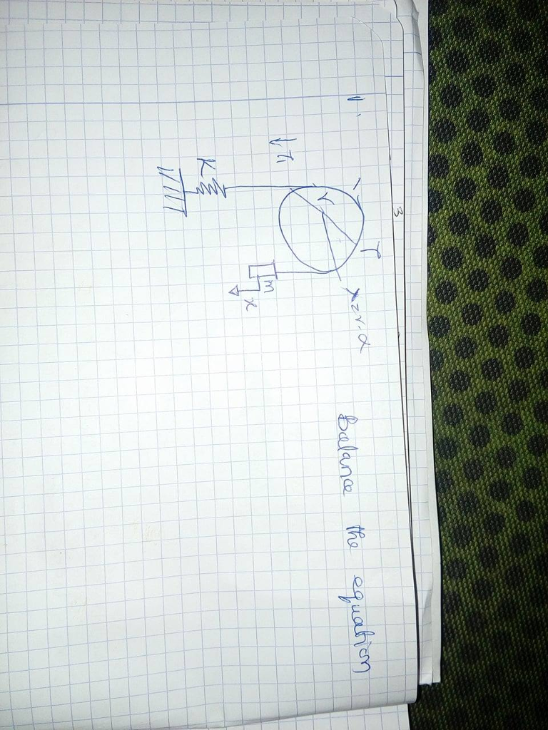 Solved Balance of a mechanical system | Chegg.com