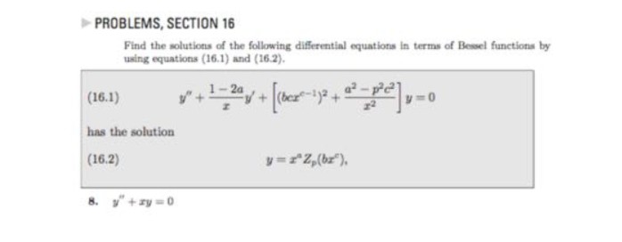 PROBLEMS, SECTION 16 Find the solutions of the | Chegg.com