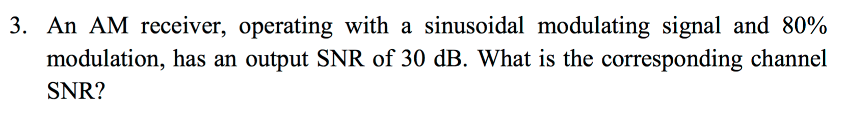 An Am Receiver Operating With A Sinusoidal