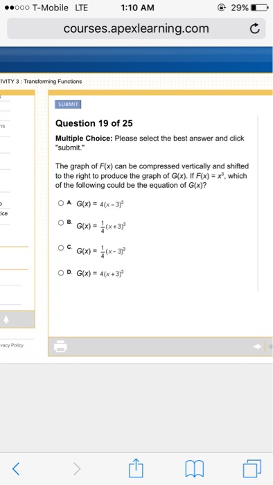Solved The graph of F(x) can be compressed vertically and | Chegg.com