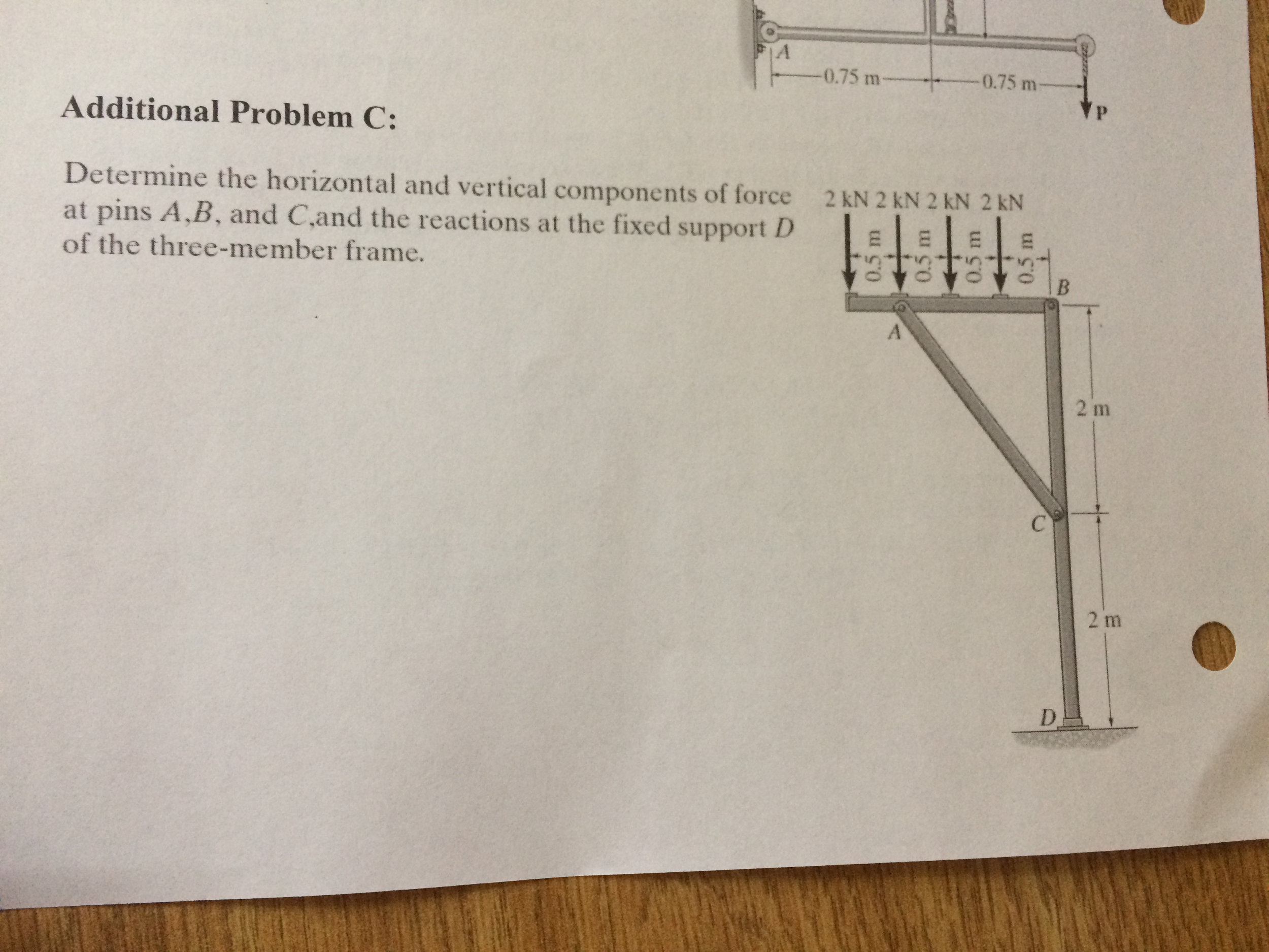 Solved Determine The Horizontal And Vertical Components Of
