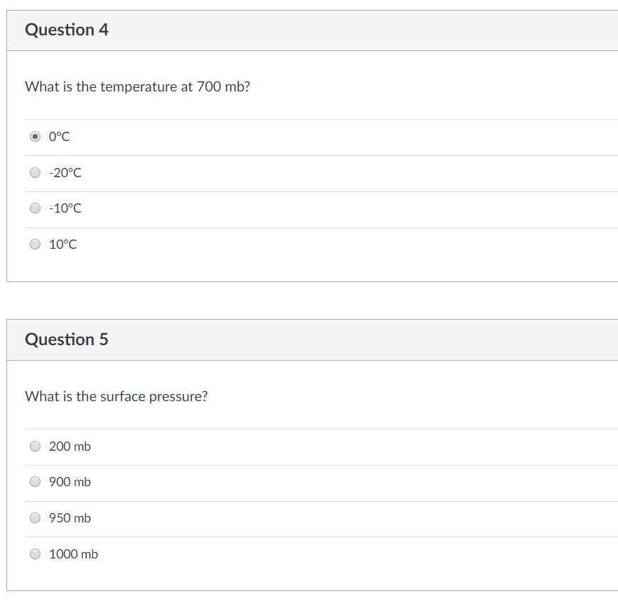Solved Answer questions 4-8 based on the following sounding | Chegg.com