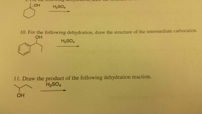Solved For the following dehydration, draw the structure of | Chegg.com