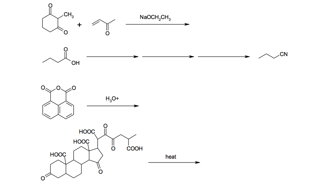 Solved CH NaOCH2CH3 OH O 《) 《) H2O+ HooC HOOC O COOH heat | Chegg.com