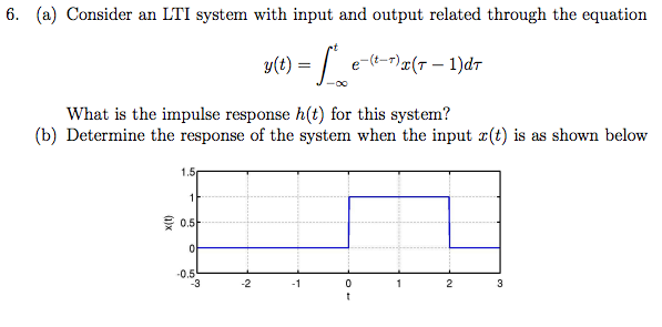 Solved Consider an LTI system with input and output related | Chegg.com