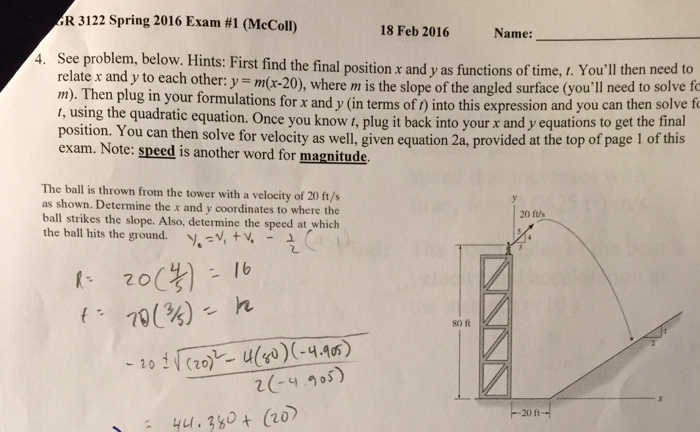 Solved The ball is thrown from the tower with a velocity | Chegg.com
