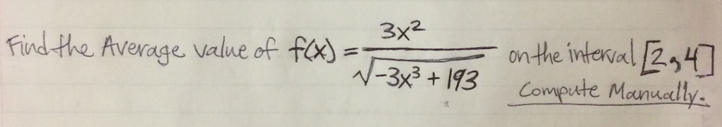 Solved Find the average value of f(x) = 3x^2/Squareroot | Chegg.com